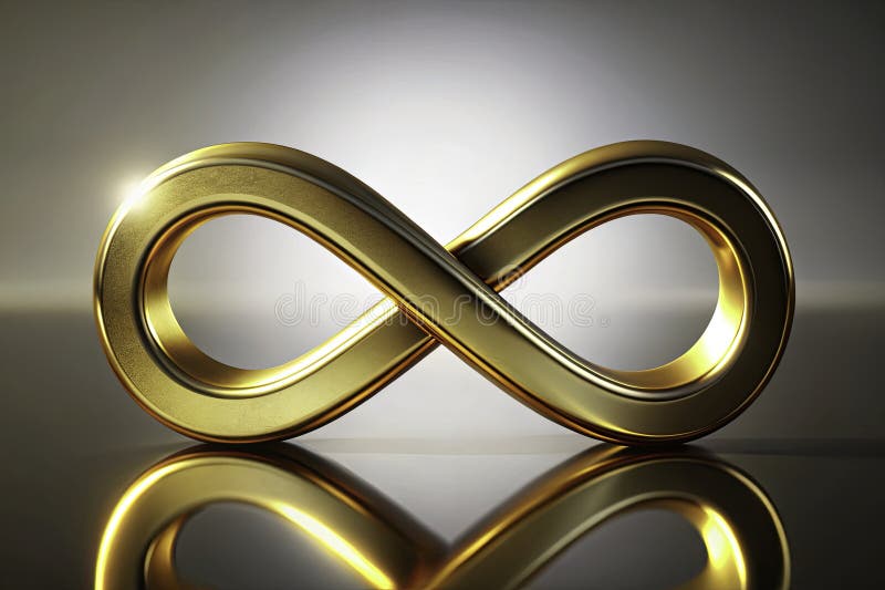 Golden Infinity Symbol a Modern Geometric Design for Endless Potential ...