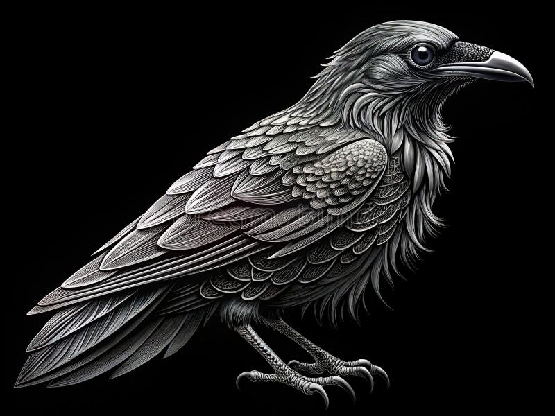Simple Raven Outline Stock Illustrations – 593 Simple Raven Outline ...