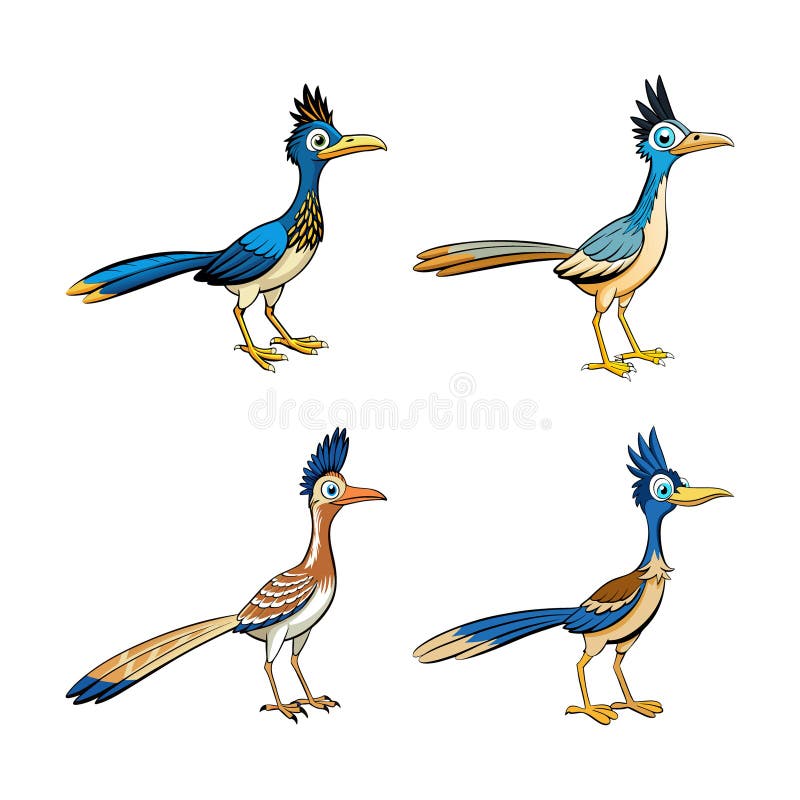 Captivating Greater Roadrunner Bird Realistic Art Stock Vector ...