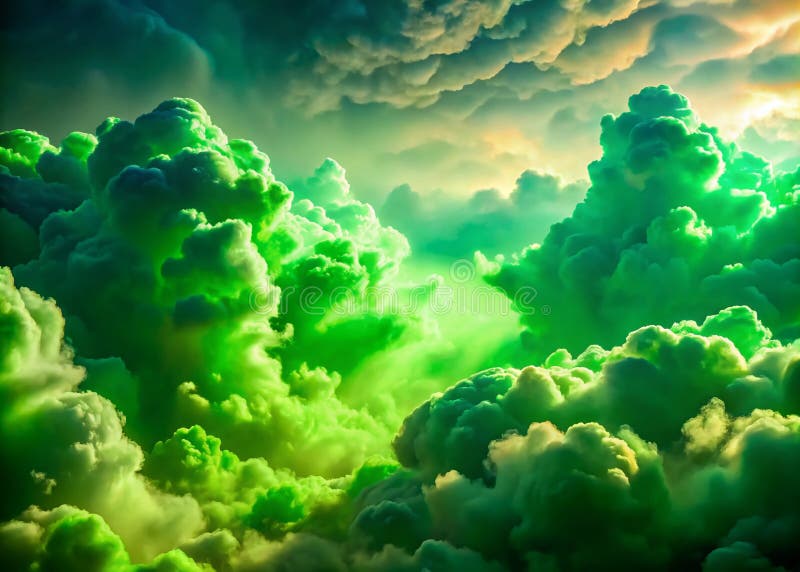 Captivating Green Clouds Against a Bottomless Sky Stunning LowLight Cloud Photography for ...