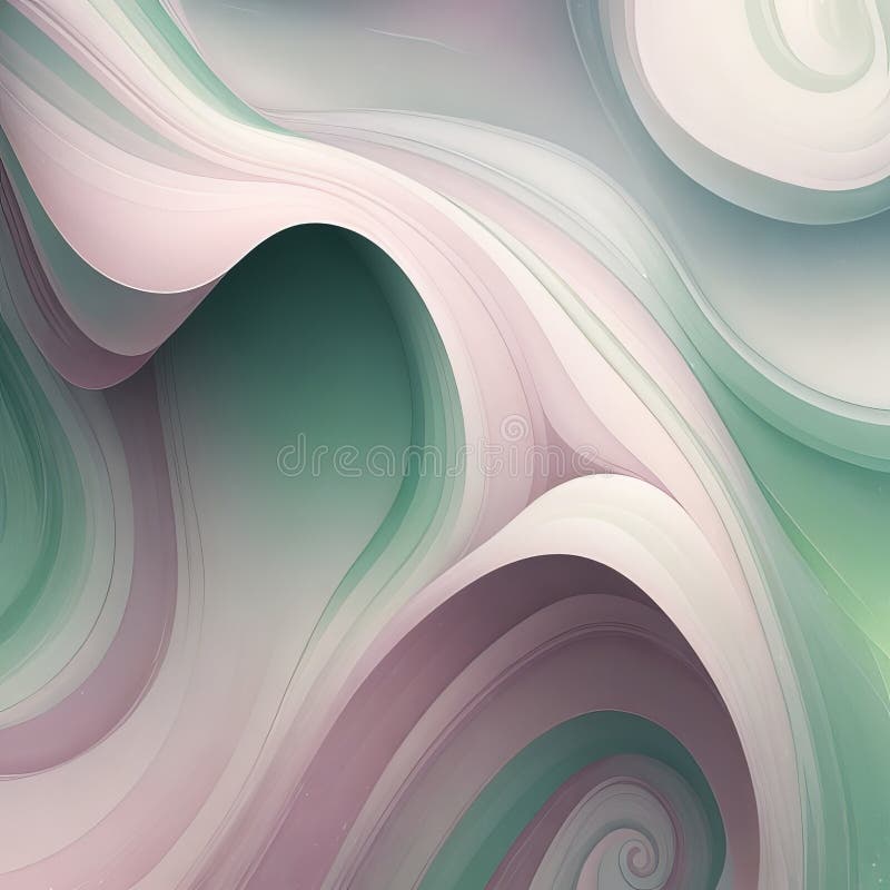 Captivating Green and Pink Pastel Abstract Art: Explore the Fluid and ...