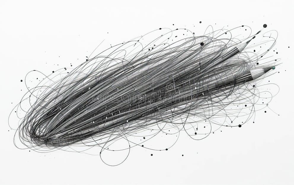 Elegant Abstract HandDrawn Scribble Design a Minimalist Textured ...