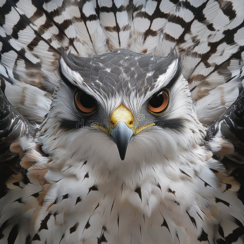 A Stunning Close-up of a Powerful Hawk with Strikingly Vibrant Eyes and ...
