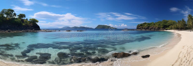 A Captivating High Resolution Beach Panorama from the Idyllic Paradise ...