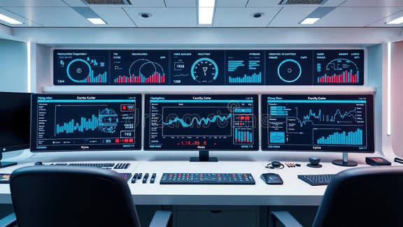 Futuristic Control Panel Mockup Interactive Dashboard Visualization for ...