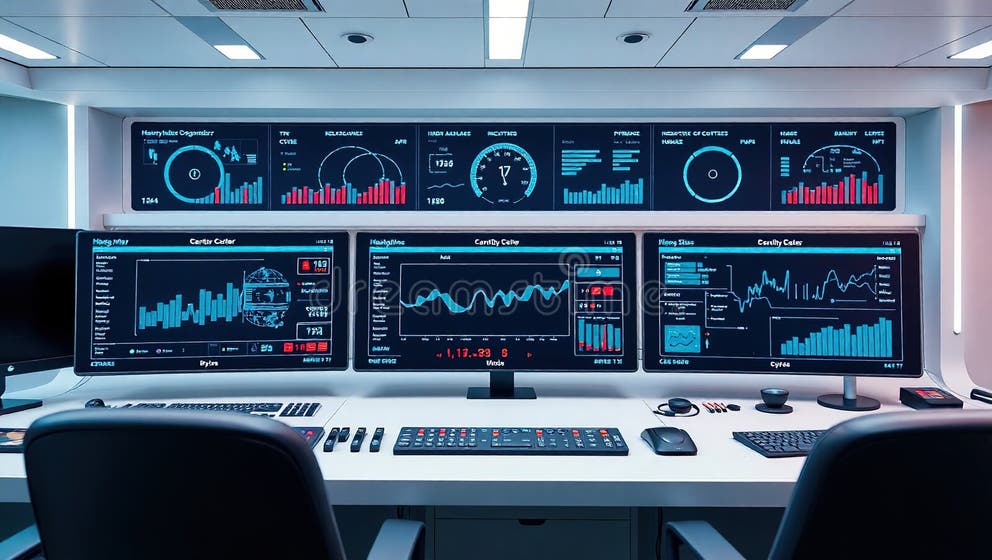 Futuristic Control Panel Mockup Interactive Dashboard Visualization for ...