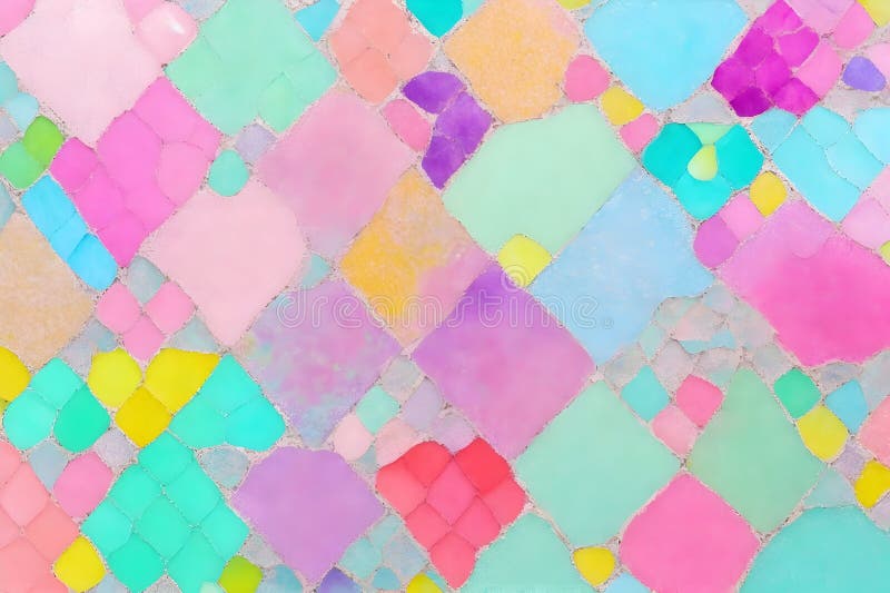 A Captivating, Horizontal Mosaic of Pastel Shades Pattern Generated by ...
