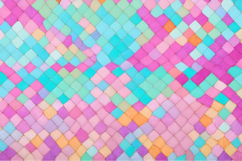 A Captivating, Horizontal Mosaic of Pastel Shades Pattern Generated by ...