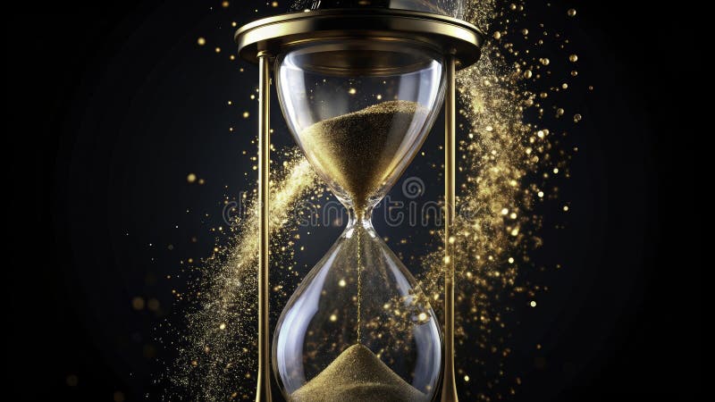 Captivating Hourglass Animation with Falling Particles Dynamic Time ...