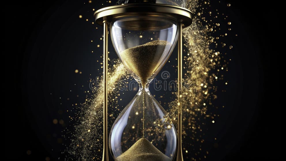Captivating Hourglass Animation with Falling Particles Dynamic Time ...