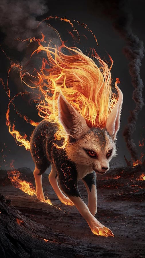 A Captivating Hybrid Creature, Blending the Form of a Fennec with the ...