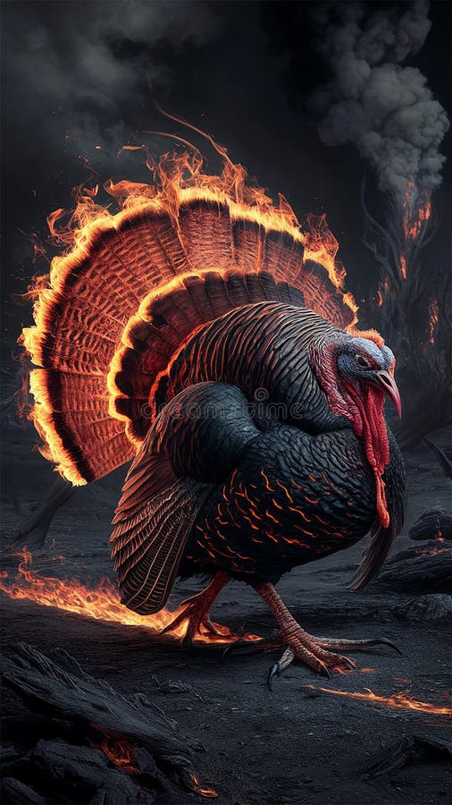 A Captivating Hybrid Creature, Blending the Form of a Turkey with the ...