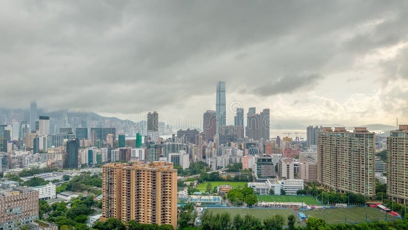 The Captivating and Iconic Urban Skyline Located on the Kowloon, July ...