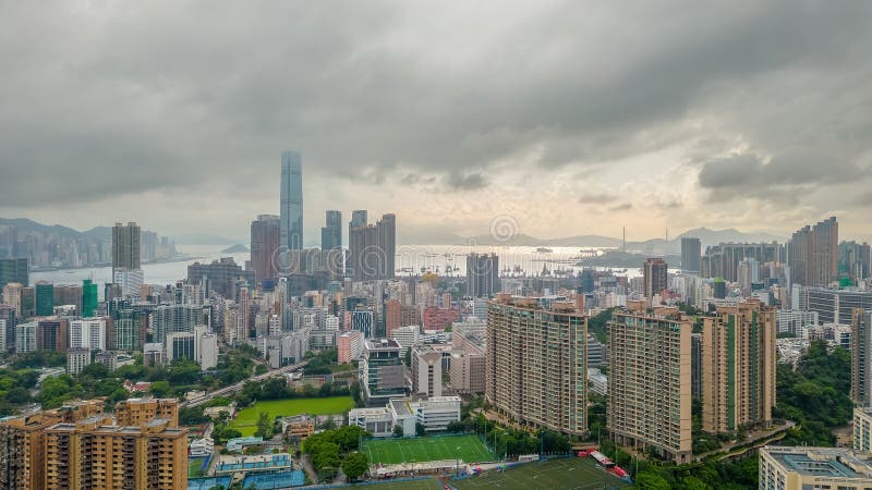 The Captivating and Iconic Urban Skyline Located on the Kowloon, July ...