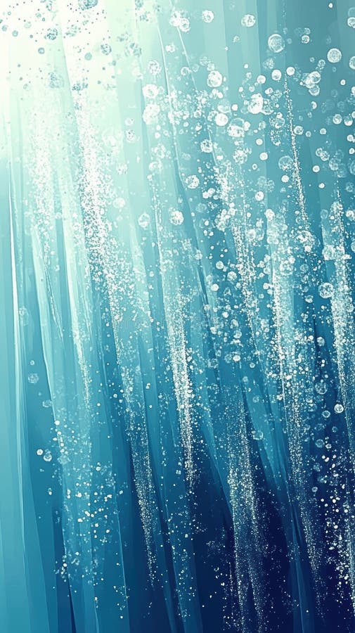 Beautiful Icy Background with Floating Bubbles Creating a Serene Web ...
