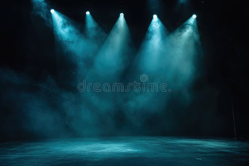 Dramatic Spotlight on Dark Stage: Mystery, Theater, Performance, Show ...