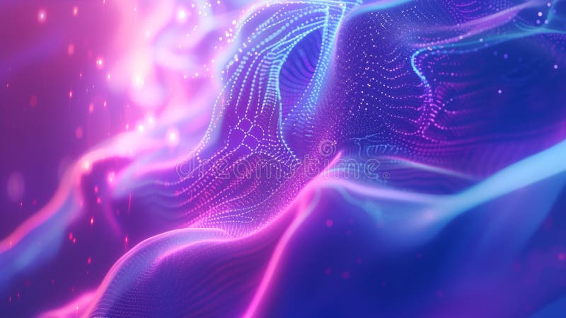 Digital Waves Showcase Abstract AI Brainwave Patterns and Data, AI ...