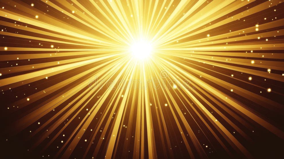 Captivating Illustration of Radiant Light Rays Spreading Outward in a ...