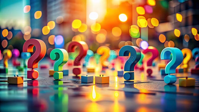 Engaging Illustration Question and Exclamation Marks in Flat Design ...