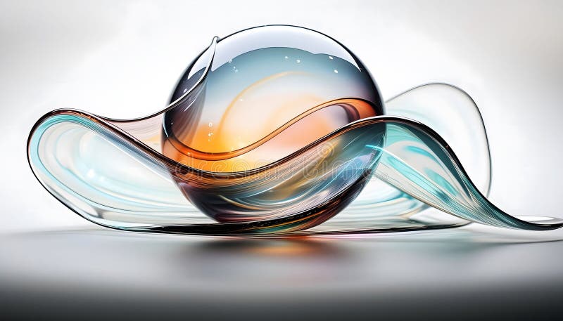 Light Blue Abstract Transparent Object that Blends Seamlessly into Its ...