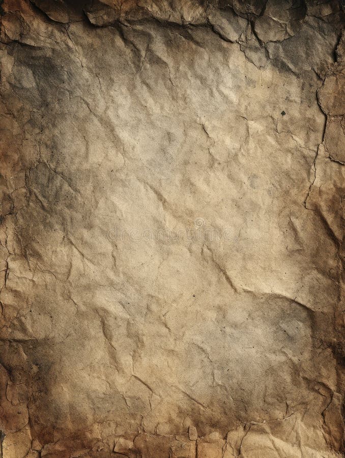 Aged Crumpled Paper Texture: a Rustic, Vintage Background Stock ...
