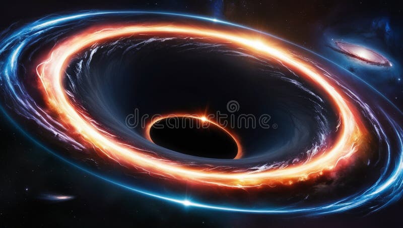Majestic Black Hole in Deep Space Stock Image - Image of luminous ...