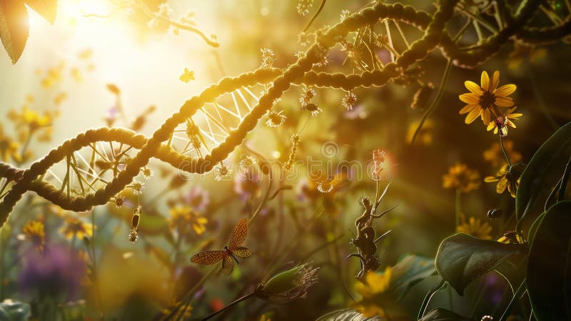 DNA in Nature: Intricate and Beautiful Connections, Generative AI Stock ...