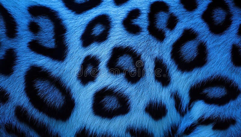 Striking BlueBlack Leopard Pattern Majestic Spotted Fur Animal Against ...