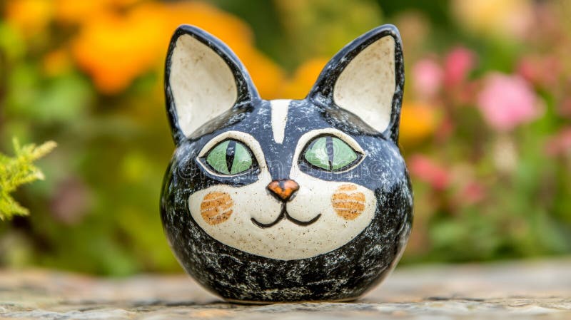 Tricolour Calico Cat Stares at Camera Sitting Stock Image - Image of ...