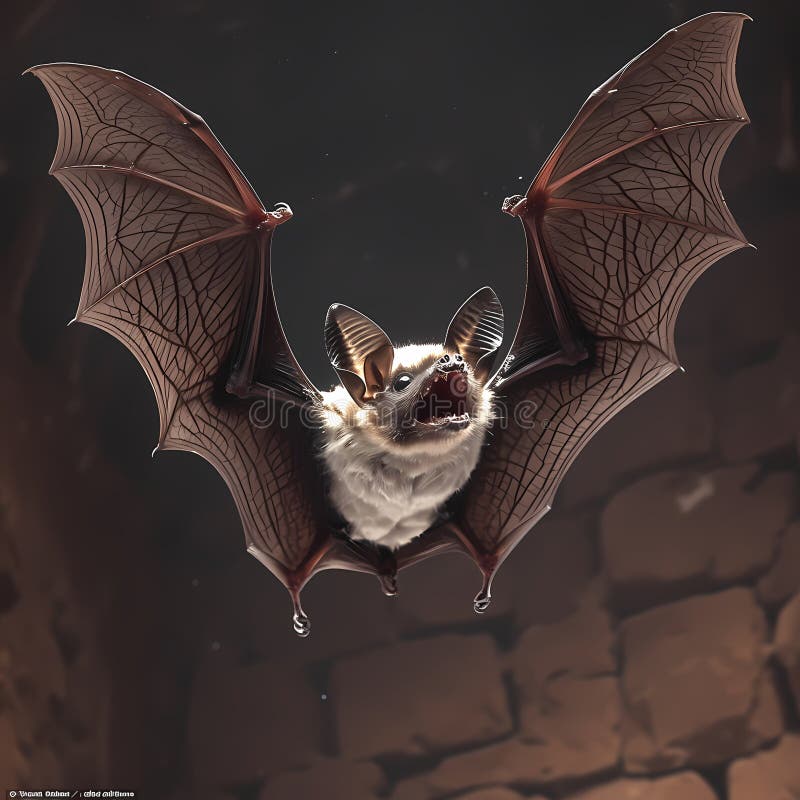Bat in Flight: Action and Detail Stock Illustration - Illustration of ...