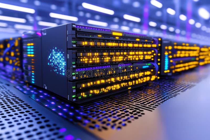 Revolutionizing Data Centers: a Close-Up of Modern Server Room ...