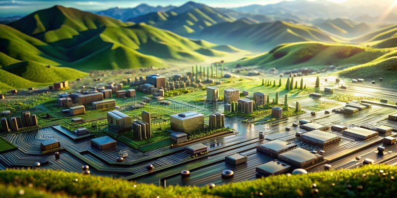 A Mesmerizing Blend of Technology and Nature Intricate Silver Computer ...