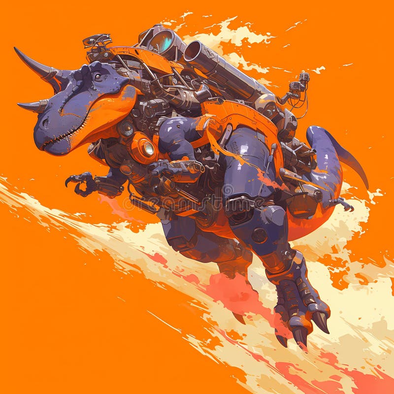 Dynamic Dinosaur Adventure stock illustration. Illustration of ...