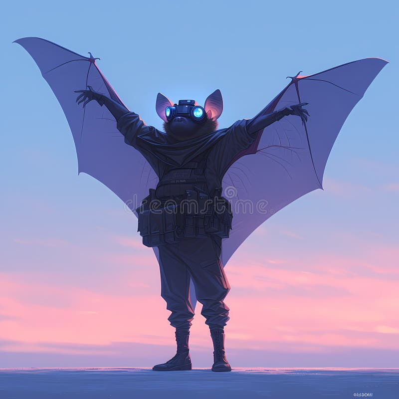 Bat Adventure: Night Vision Goggles Stock Illustration - Illustration ...