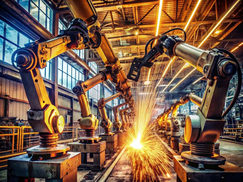 A Legacy of Innovation Vintage Industrial Robot in Assembly Witnessing ...