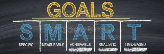 SMART Goal-Setting Strategy on a Chalkboard Stock Illustration ...