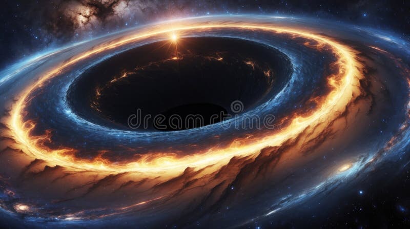 Stunning Cosmic Event: Accretion Disk Around Black Hole Stock ...