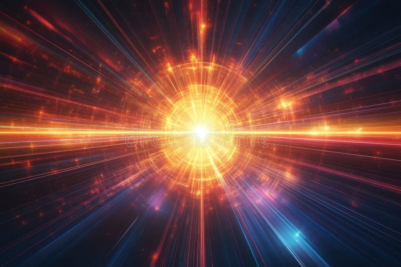 Dynamic Explosion of Light and Color in Cosmic Space with Radiant ...