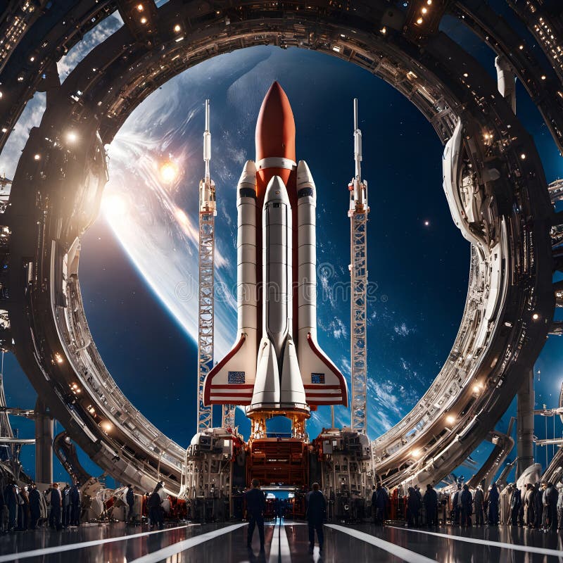 Majestic Space Shuttle Launch Preparations Stock Image - Image of ...