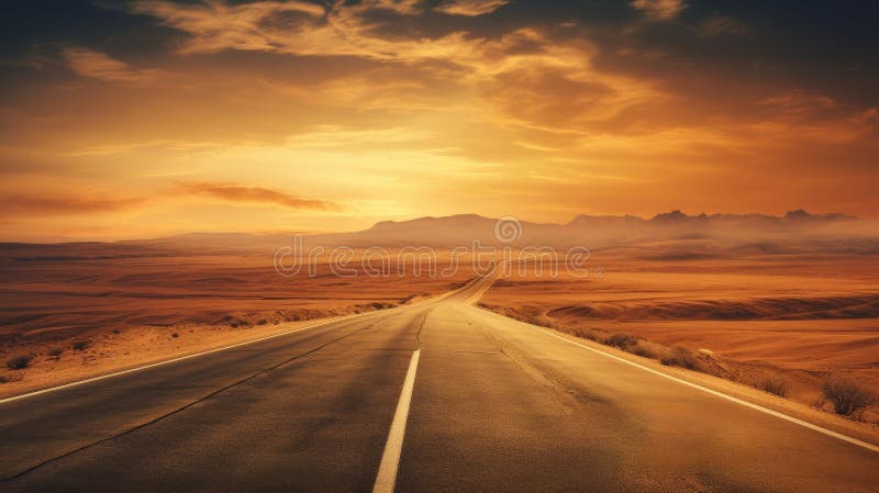Captivating Image of Embedded on a Long Road Symbolizing Endless ...