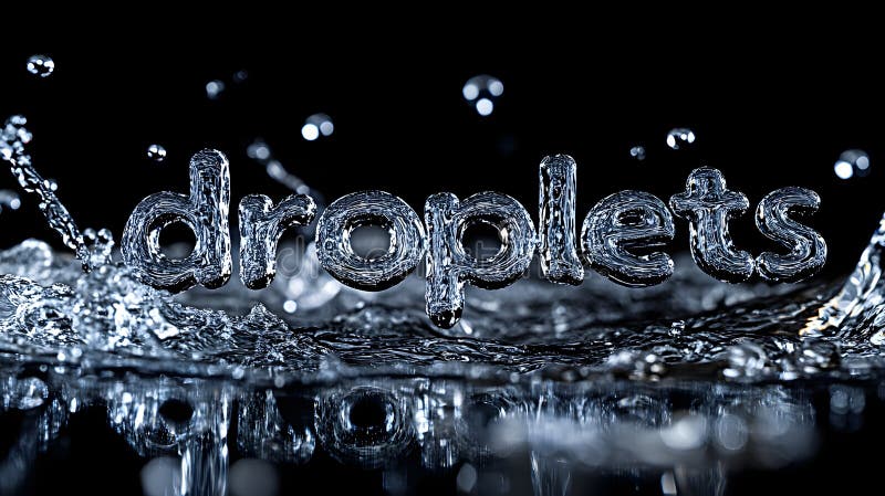 Stunning Liquid 3D Font Droplets Creating Splash Effects Stock ...