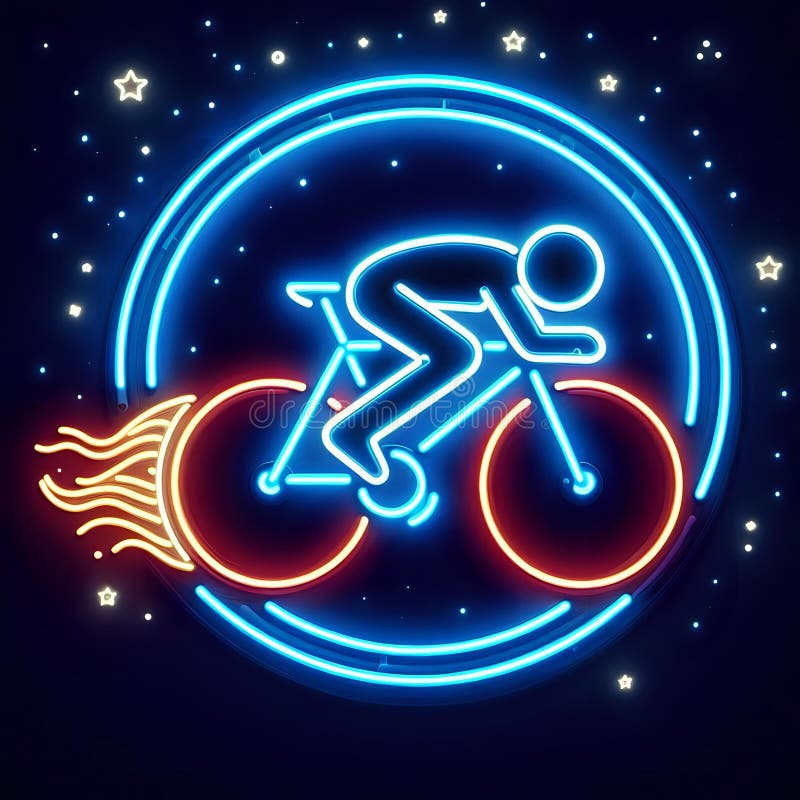 Neon Glow Rocket Launching into the Starry Night Stock Illustration ...