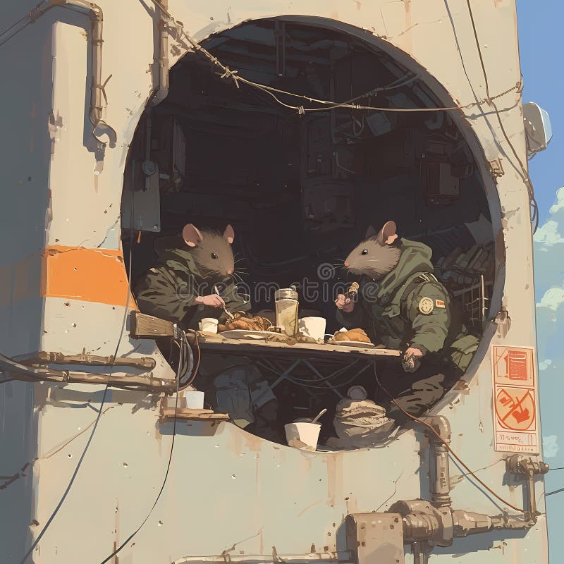 Gourmet Rats Delight in Fabulous Feast Stock Illustration ...