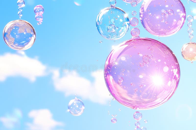Whimsical Soap Bubble Pattern for Design and Decor Stock Illustration ...