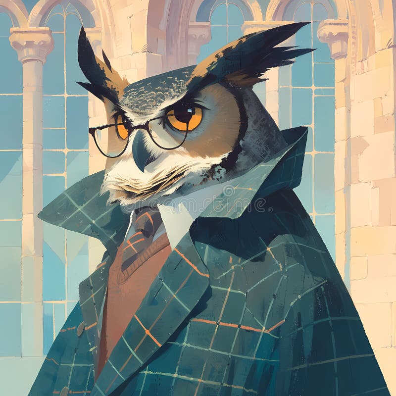 Wise Owl s Sage Advice stock illustration. Illustration of nature ...