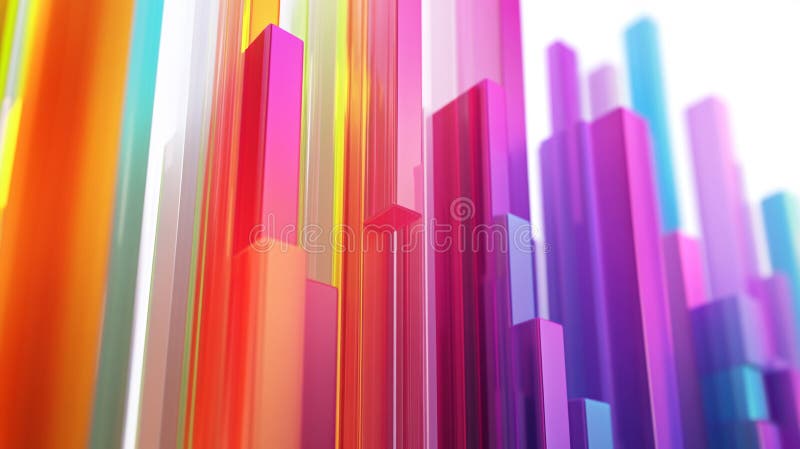 Vibrant Colorful Abstract Geometric Background Modern Glass Prisms ...
