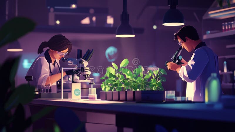AI-Generated Botanical Research Lab Stock Illustration - Illustration ...