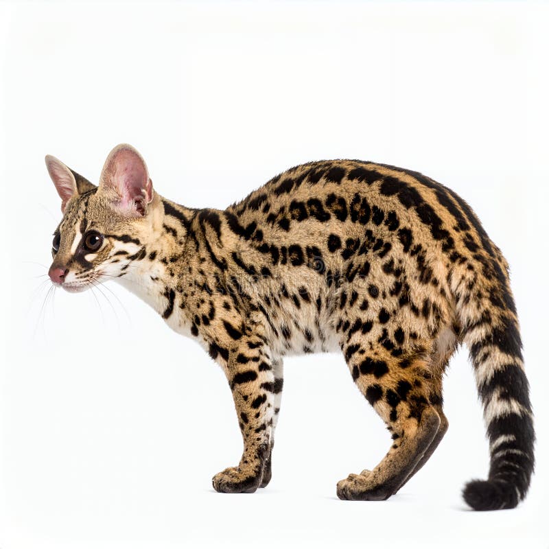 Elegant Genet Showcasing Its Striking Spotted Coat, Poised and Alert on ...