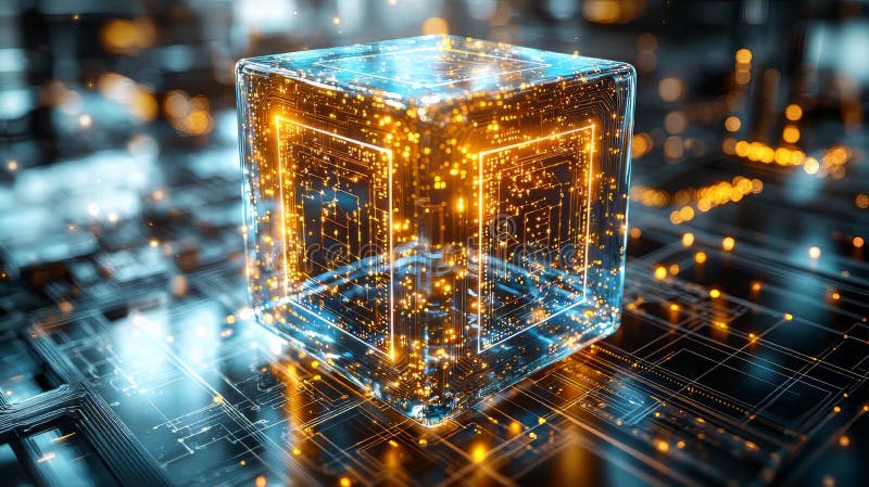 Exploring the Mysteries of Blockchain Technology through Glowing Cubes ...