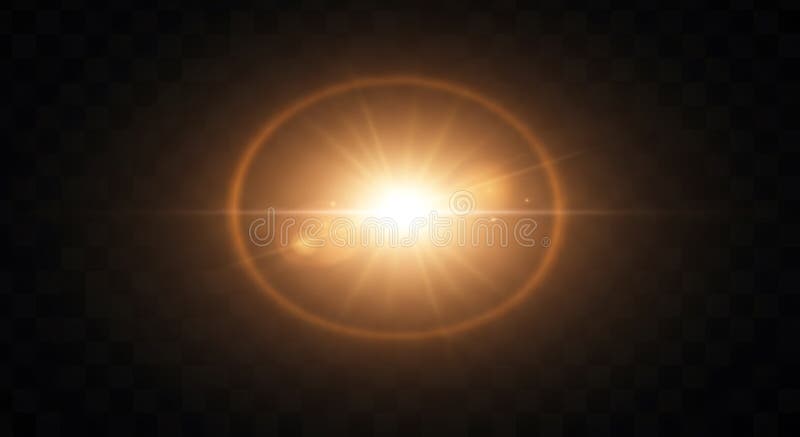 Golden Lens Flare stock illustration. Illustration of burst - 378550768